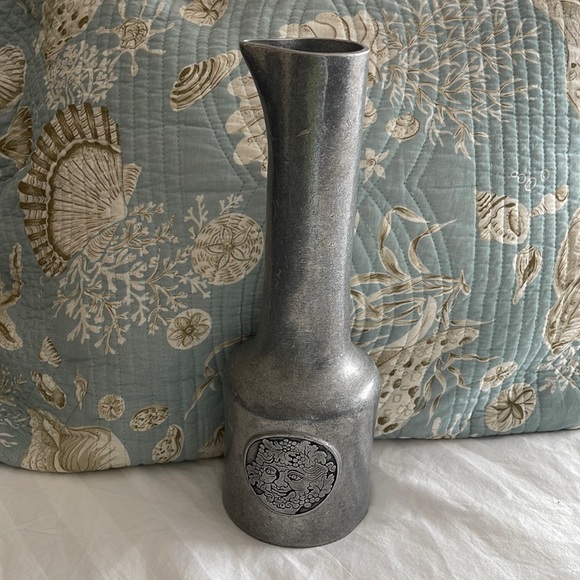 Unique Vintage | Dining | Pewter Wine Pitcher With Bacchus God Of Wind ...